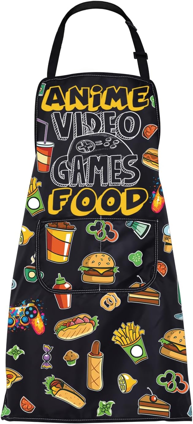 Amazon.com: CMNIM Anime Video Games Food Aprons Anime Game Lover Gifts ...