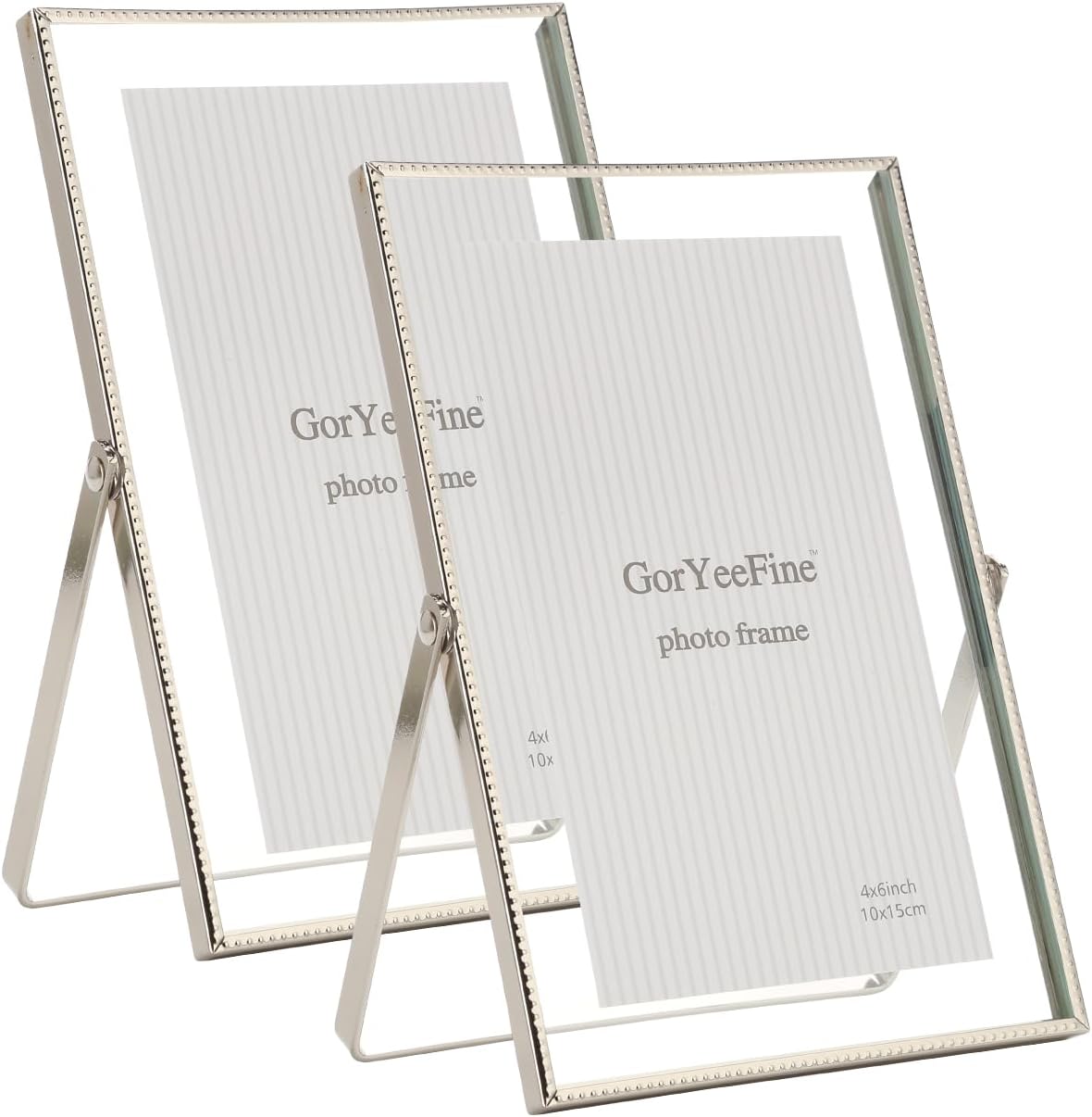 Amazon.com: Silver 4x 6'' Floating Frame Set of 2, For Photo Sizes (2x3 ...