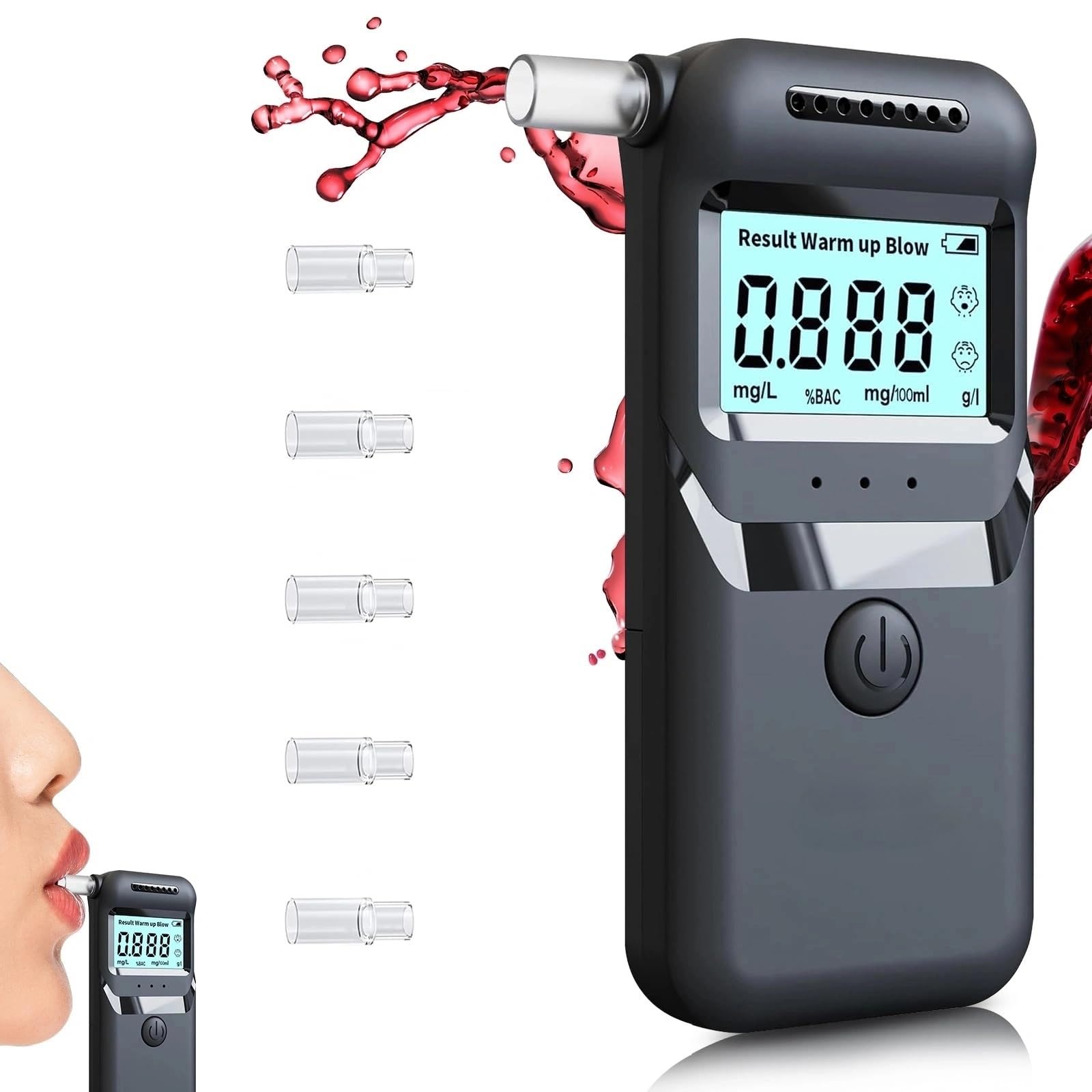 Breathalyzer to Test Alcohol, Alcohol Breathalyzer Tester with Digital ...