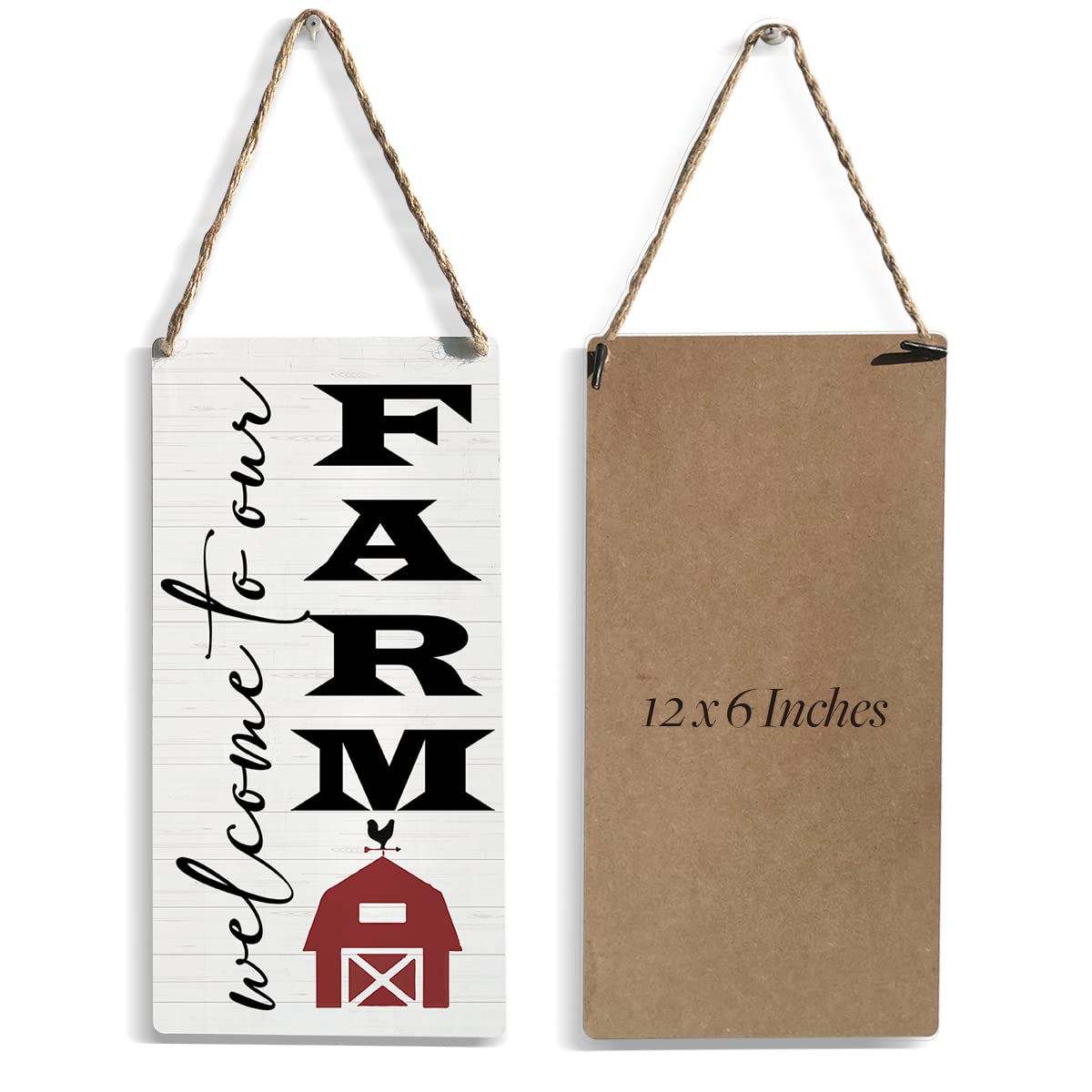 Snapklik.com : Rustic Farm Wood Sign Farmhouse Wall Decor Welcome Sign ...