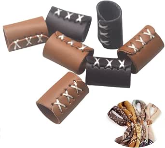 Amazon.com: ArrErr 8 Pack Scarf Ring Clip Silk Scarf Buckle Cylindrical ...