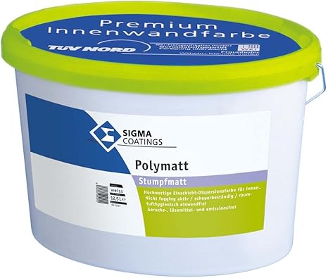 SIGMA Polymatt 12,5L weiss, Hochwertige, doppeldeckende ...