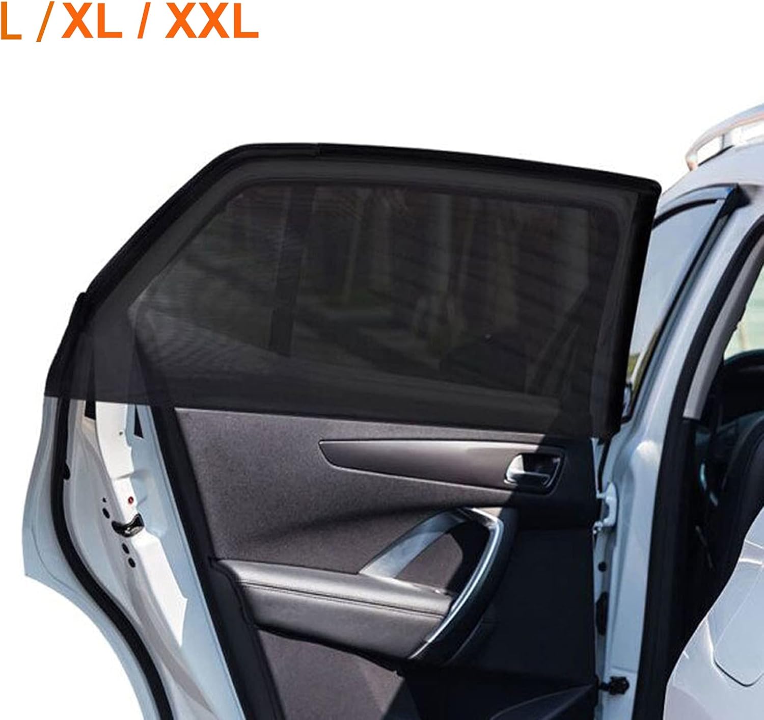 2Pack Large Size Super Elastic 42" to 53" Car Window Sunshades , for ...