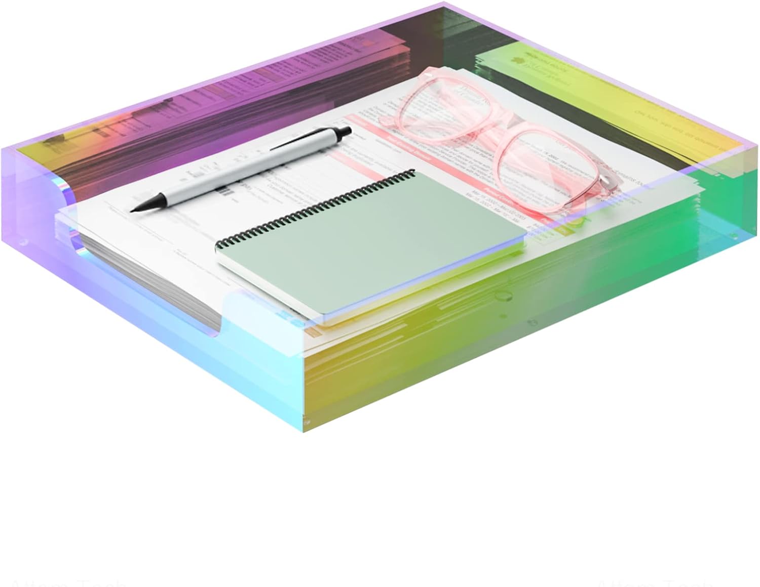 Amazon.com: NiOffice Acrylic Letter Tray, Iridescent Letter Organizer ...
