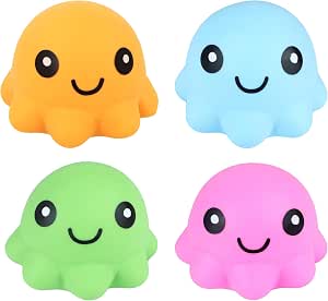 Alien Orb Squishy Stress Relief Toy - Colourful, Rainbow Textured Ball ...