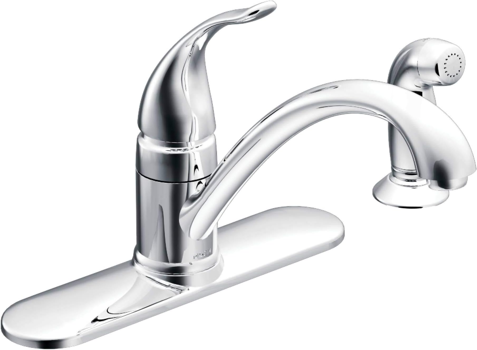Moen 87999 High-Arc Kitchen Faucet with Side Spray from the Weatherly ...