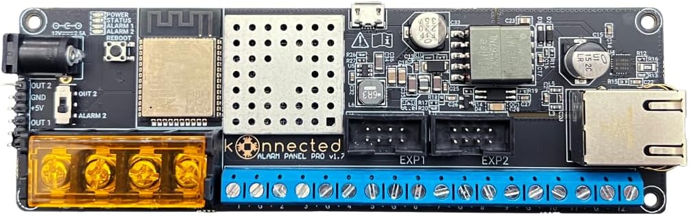 Amazon.com: 12-Zone Wired Smart Alarm Panel - Konnected Alarm Panel Pro ...