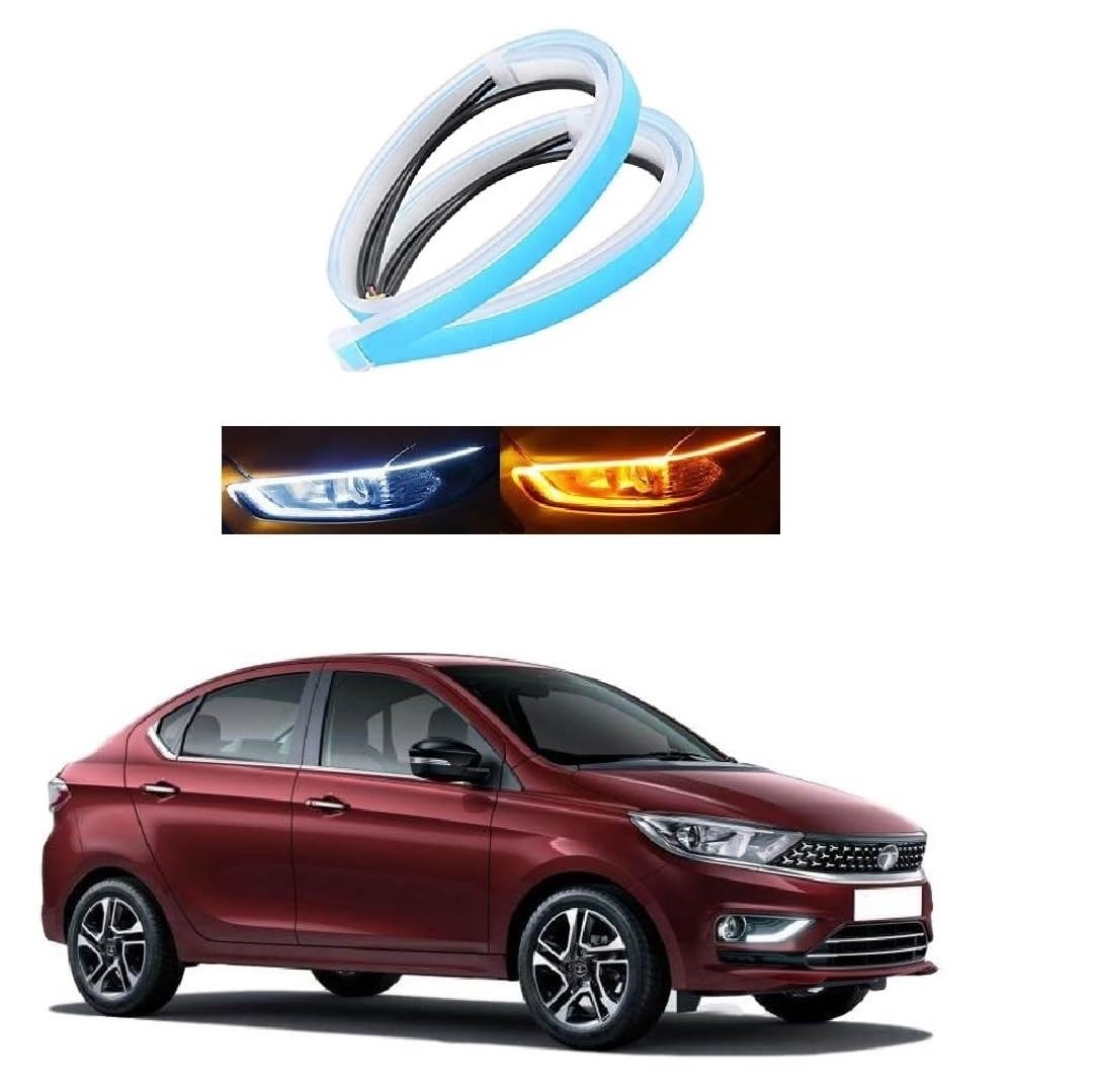 Universal Car Daytime Running Light, Turn Signal Yellow/Amber Indicator ...