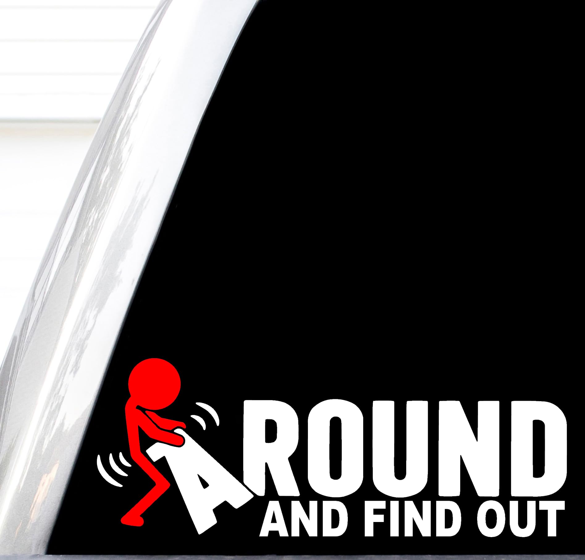Amazon.com - F*ck Around And Find Out Decal, Funny Stick Figure Decals ...