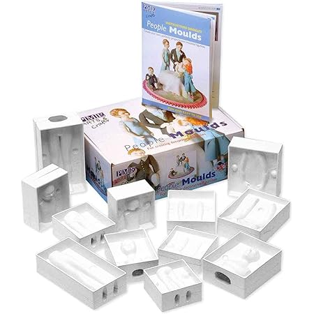 Cake Decor 4 Set Fondant 3D People Shaped Cake Figure Mold Family Set ...