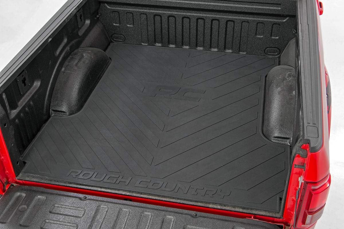 Amazon.com: Rough Country Rubber Bed Mat for Chevy Silverado & GMC ...