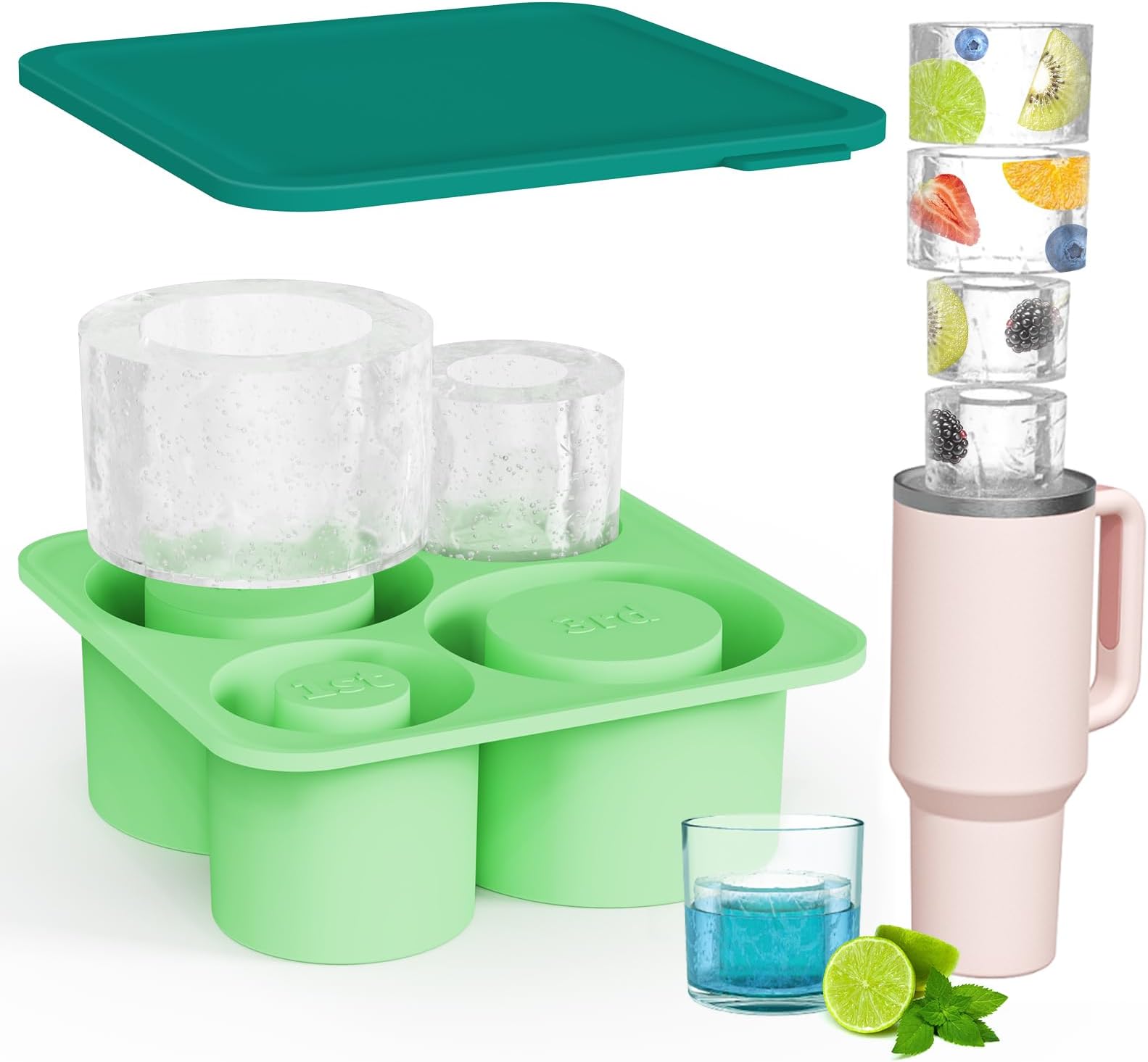 Amazon.com: Silicone Ice Cube Tray for 30/40 oz Tumblers Cup, New ...