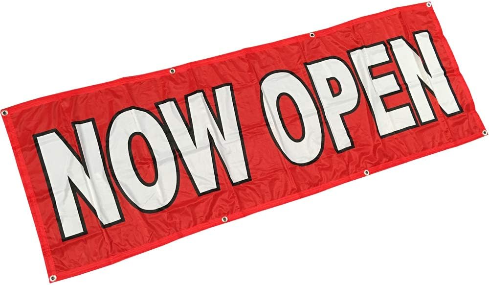 Amazon.com: 4Less 3x10 Ft Now Open Banner Vinyl Alternative Store Sign ...