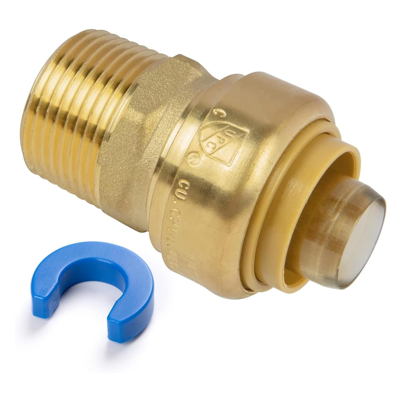 Snapklik.com : JUWO 1/2" NPT Male Adapter, Push To Connect Brass ...