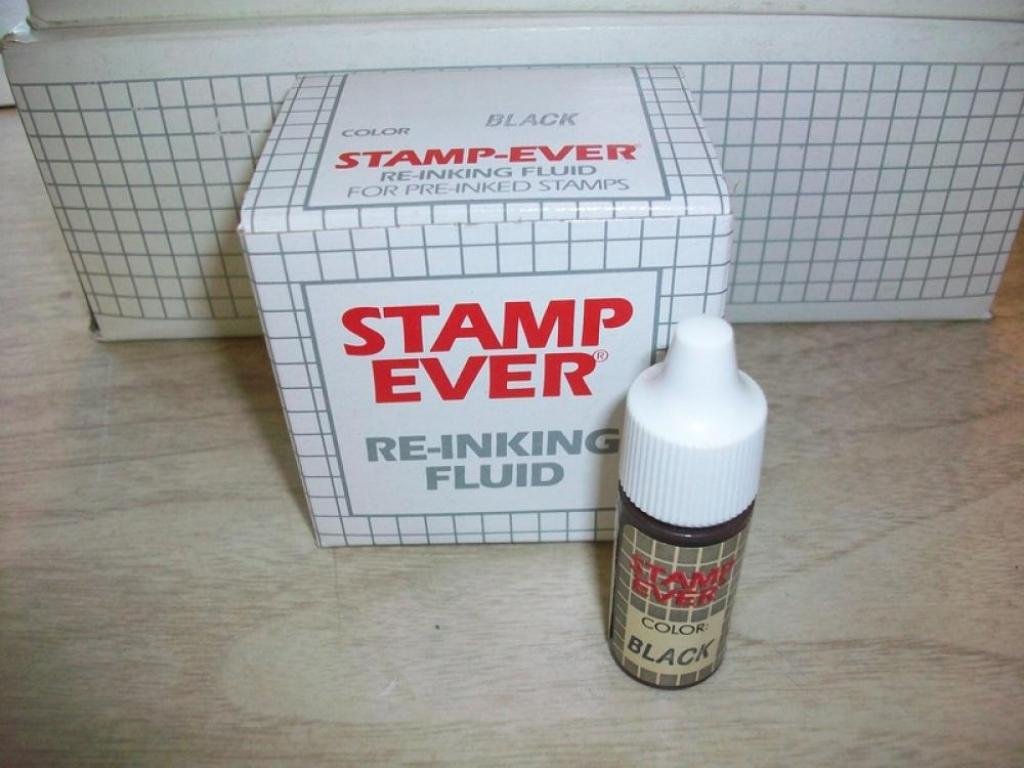 Stamp-ever A4280 Re-Inking Fluid Black 1/4 oz Ounce: Amazon.com ...
