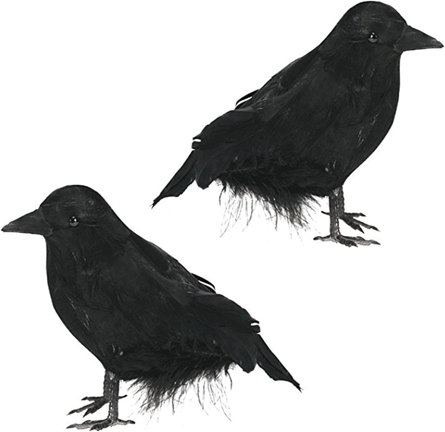 Amazon.com: JLJIUBBKX Realistic Black Feather Crow Statue, Shoulder ...