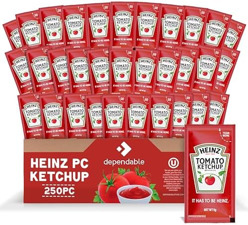 Amazon.com : Heinz Ketchup Packets - 250 Count - Single Serve Condiment ...