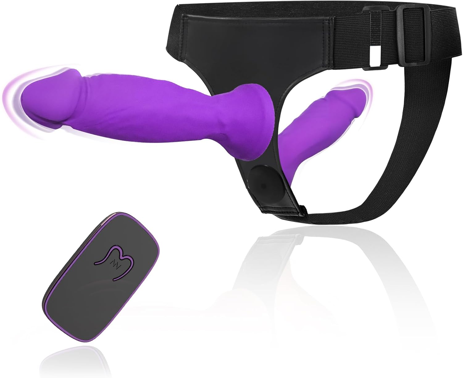 Amazon.com: Strap On Vibrating Dildo Harness with 2 Silicone Double ...