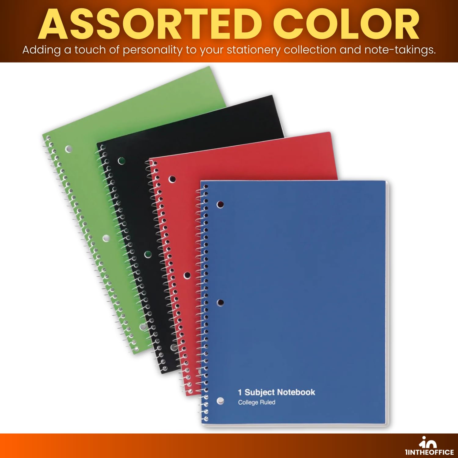Snapklik.com : 1InTheOffice College Ruled Spiral Notebook 8x11, Spiral ...