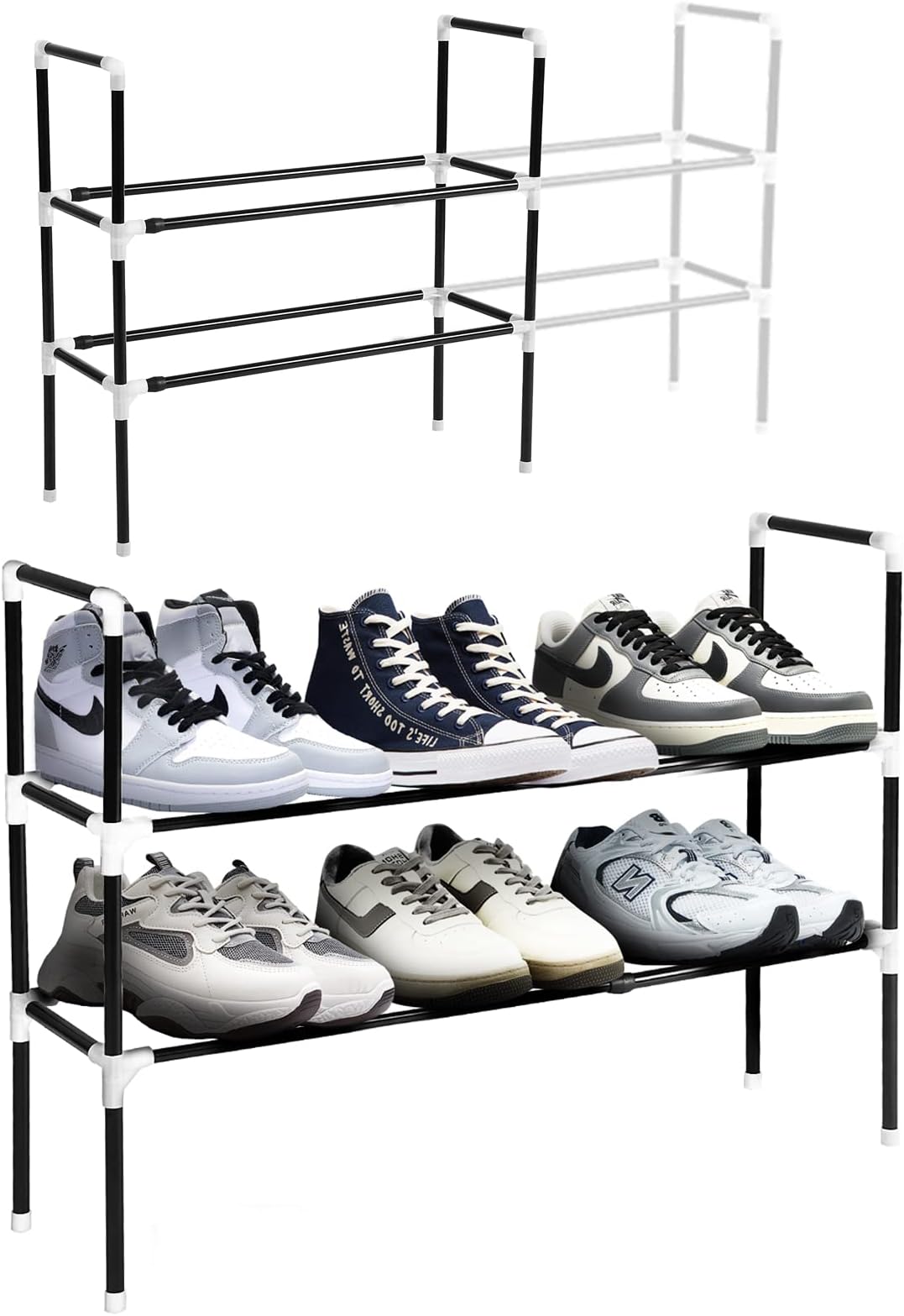 Amazon.com: Kacimil Shoe Rack, Adjustable Shelf Shoe Organizer ...