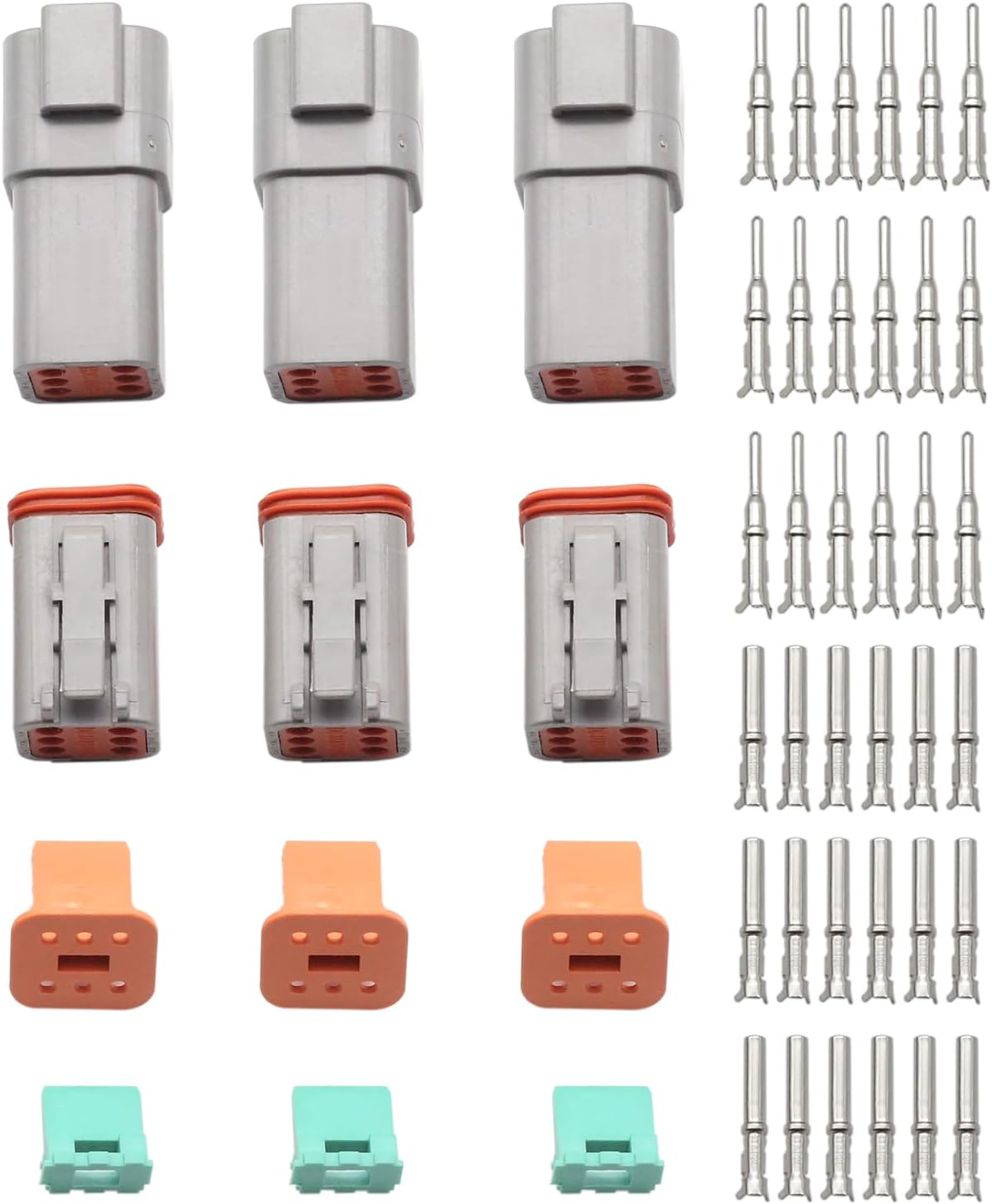 Amazon.com: SanilParts 3 Sets 6 Pin Way DT Series Connector, DT04-6P ...
