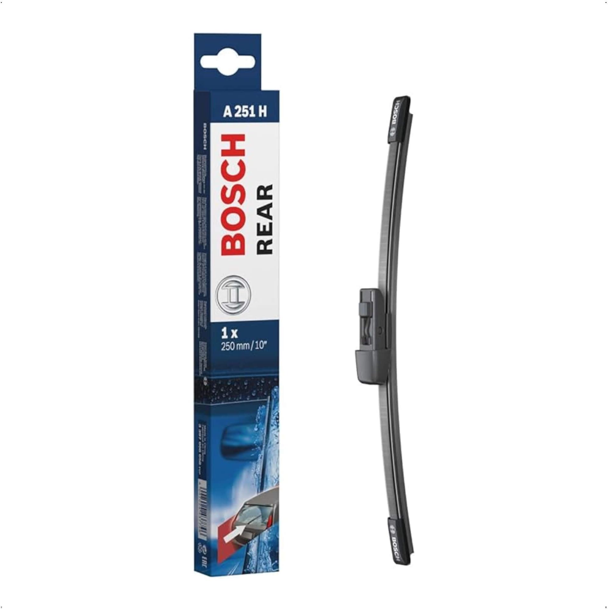 Bosch Wiper Blade Rear A251H, Length: 250mm – Rear Wiper Blade : Amazon ...