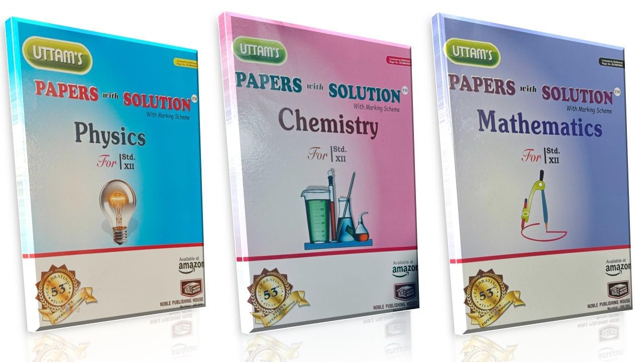 Uttam's PCM Solution Papers for Maharashtra 12th Standard, Set of 3 ...