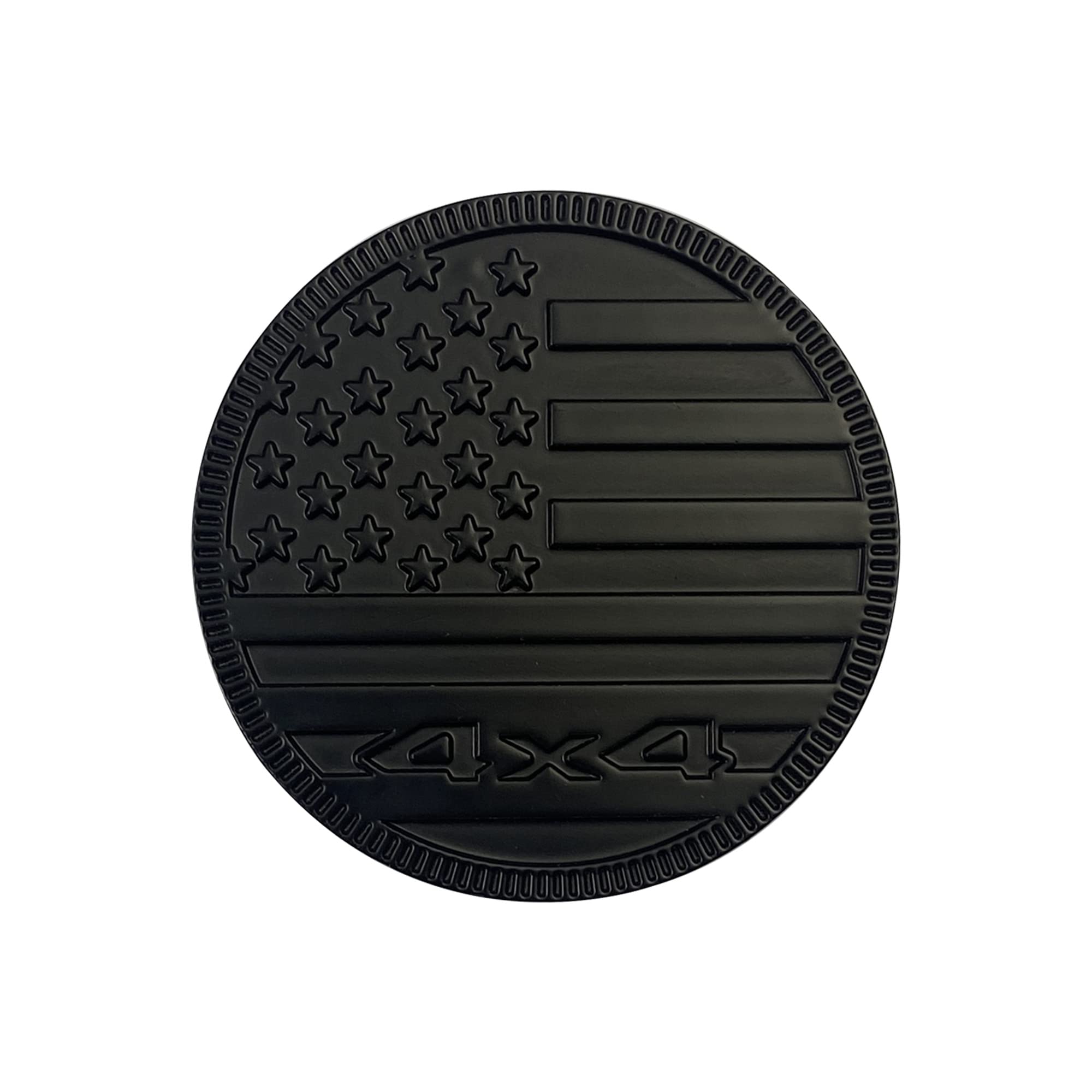 Amazon.com: Zhizhong 4x4 Emblem, Matte Black Round American Flag Badge ...