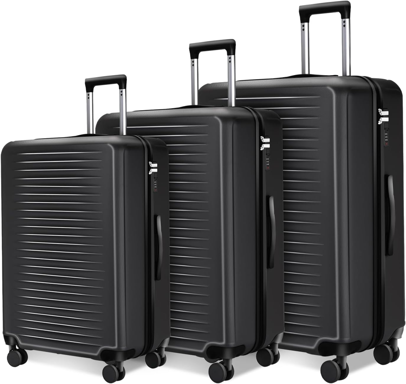 Wemart 3-Piece Luggage Sets (20", 24", 28"), Premium Expandable Carry-on Luggage, ABS+PC Hard ...