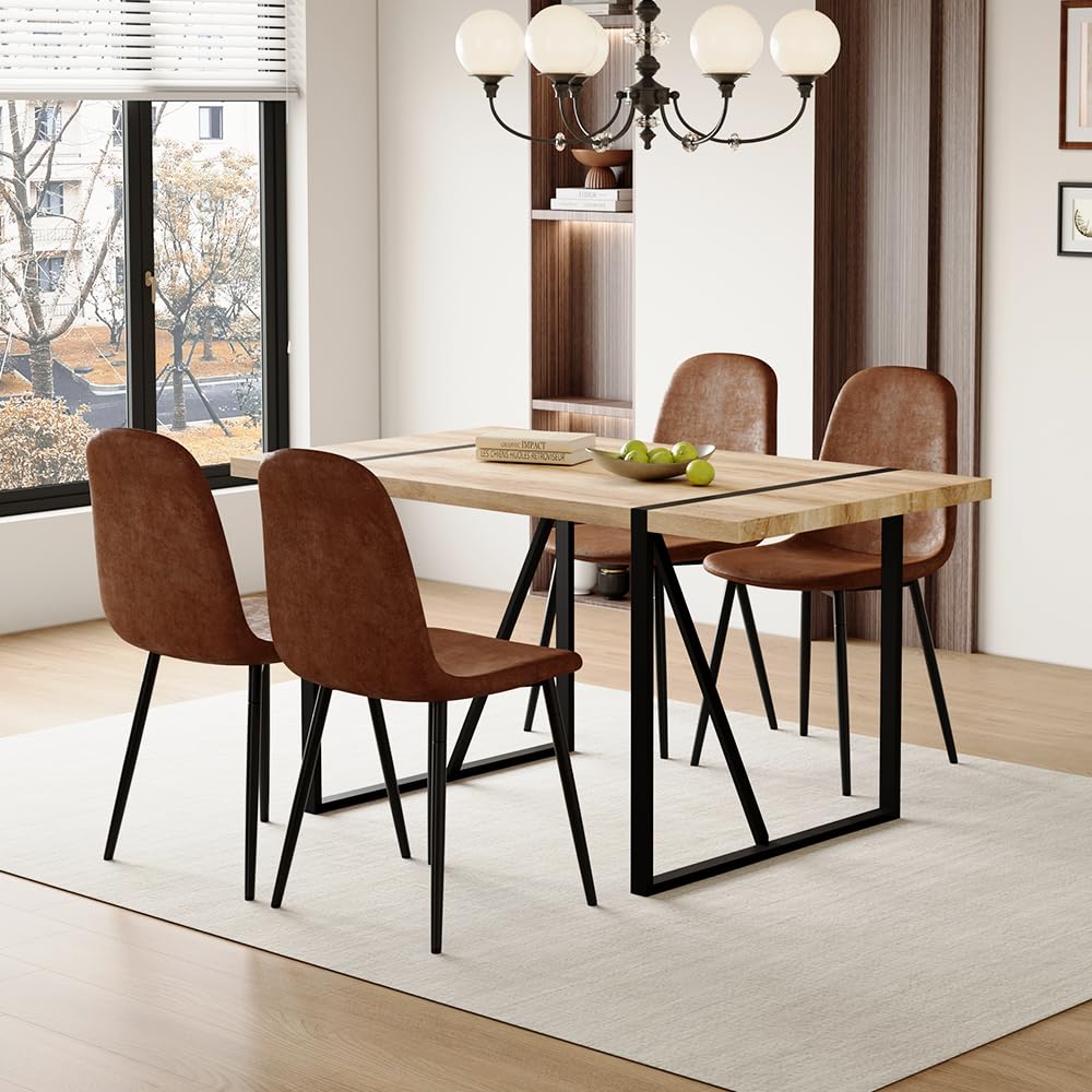 Amazon.com - MUUOKY 4 Chair Dining Table Set, Dinette Table Set for 4 ...