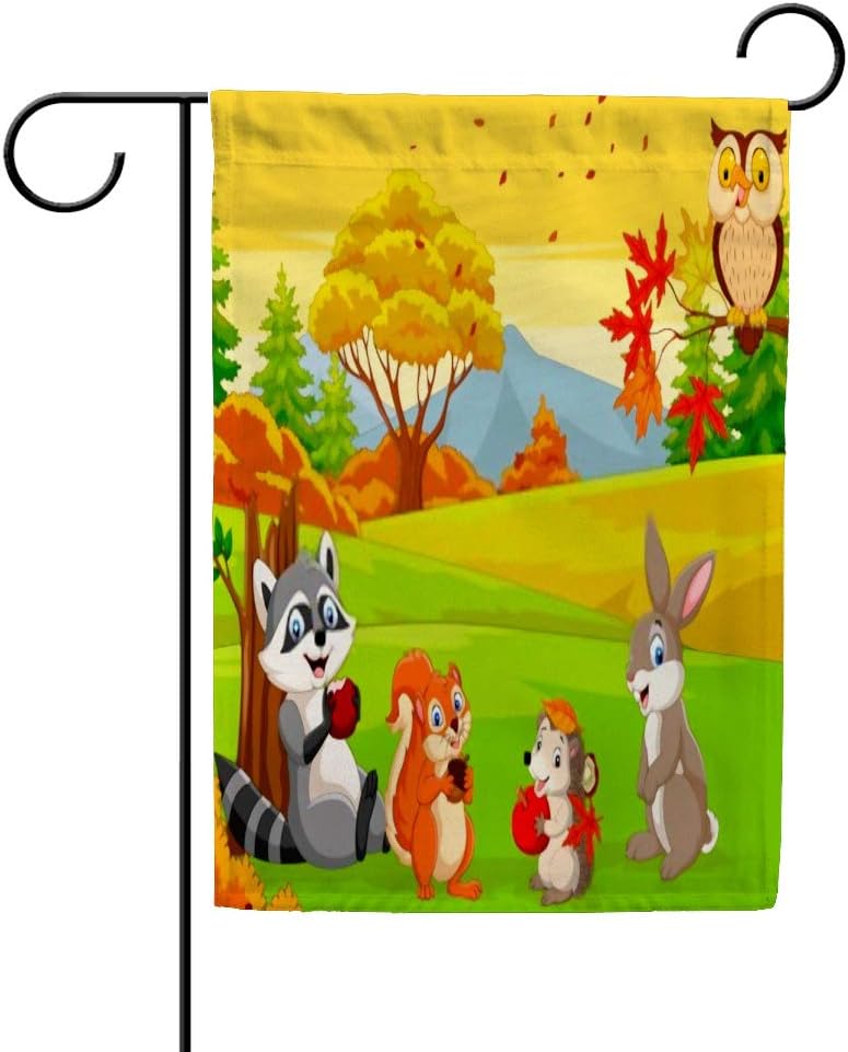 Amazon.com : Xinwm Garden Flags Vertical Double Sided ﻿Cartoon Wild ...