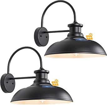 Yolsunes 16" Extra Large Solar Barn Light for Outside, Dusk to Dawn ...