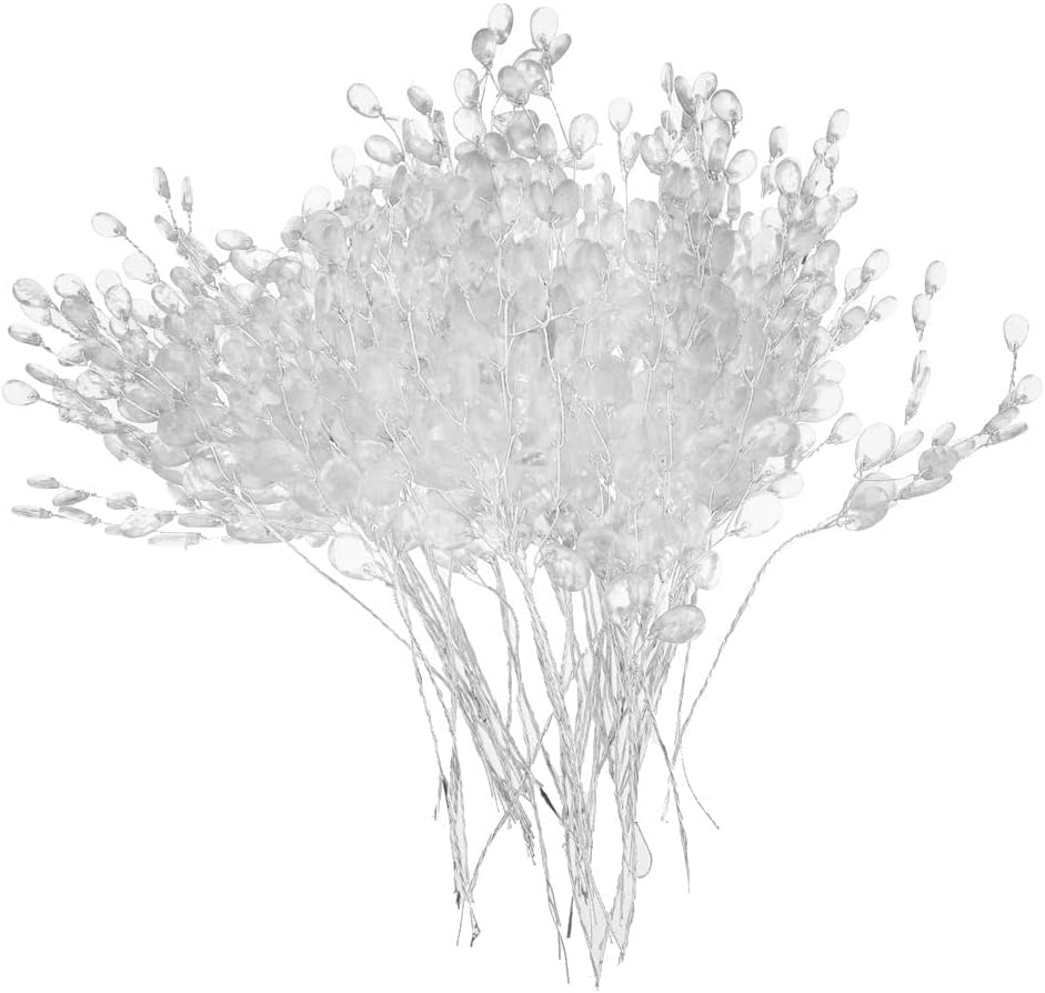 CRYSTAL SPRAY/BUNCH 12 STEM CLEAR/IRID WEDDING FLOWER ACCESSORY ...