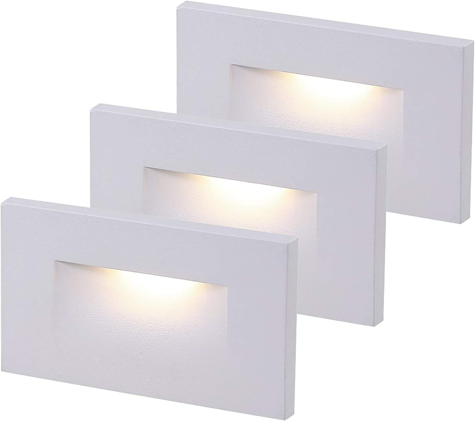 Cloudy Bay LED Indoor Outdoor Step Light,3-Pack,3000K Warm White,Stair ...