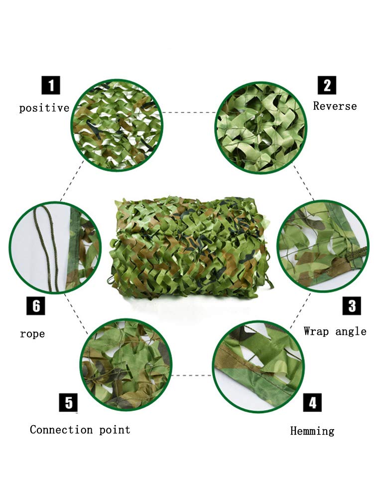 Camouflage Net Jungle Hidden Netting Camo Army Green Hunting Shooting ...