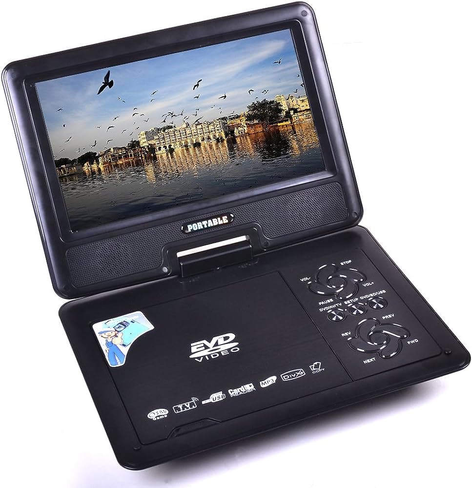 SRS 9.8" Portable DVD Players with 270? Swivel Screen SD Card/USB/Game ...