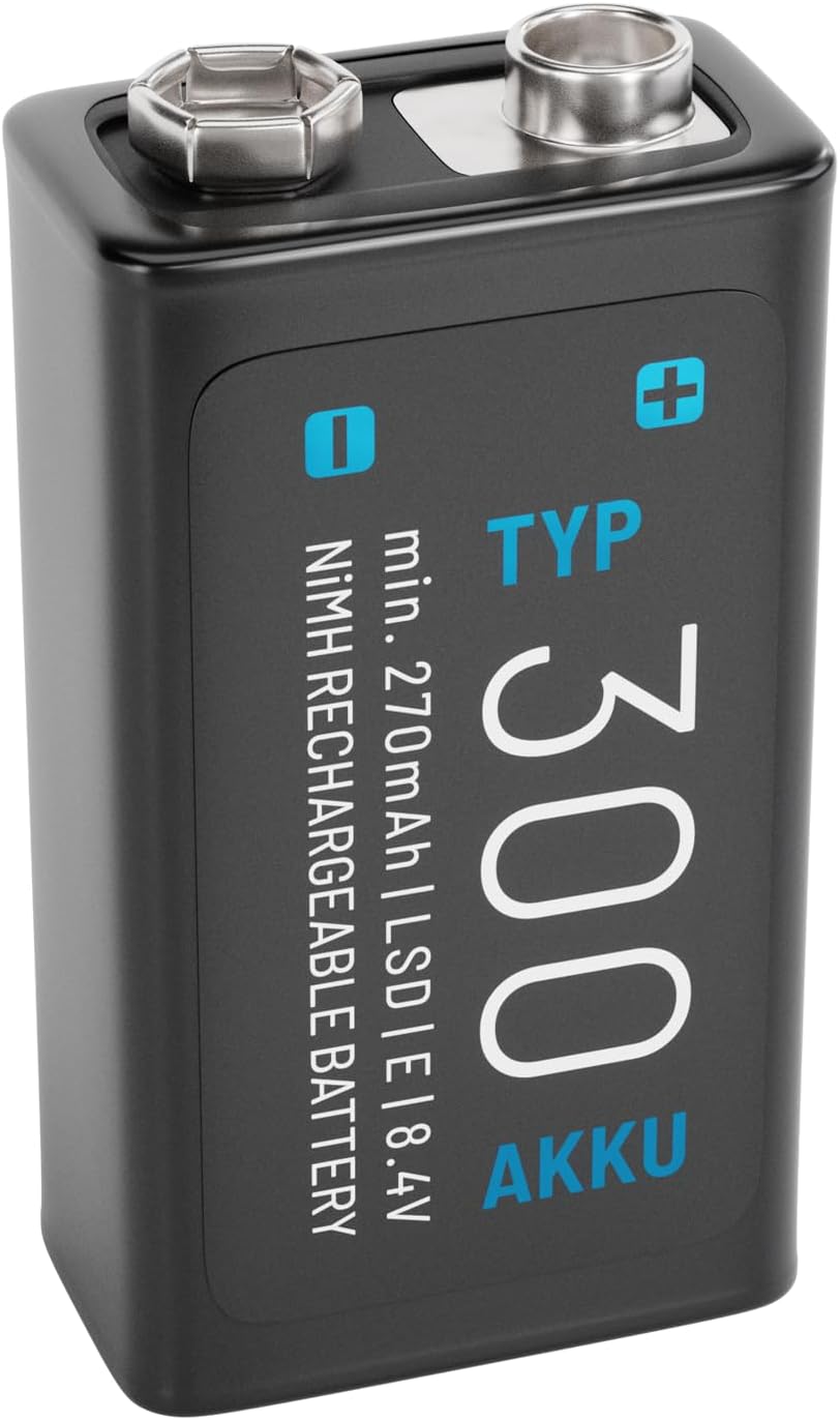 VARTA Batterien 9V Blockbatterie, wiederaufladbar, 1 Stück, Recharge ...