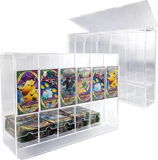Amazon.com: EVORETRO Booster Pack Dispenser 6-Slot Acrylic TCG Display ...