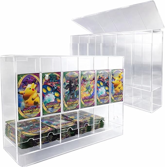 Amazon.com: EVORETRO Booster Pack Dispenser 6-Slot Acrylic TCG Display ...