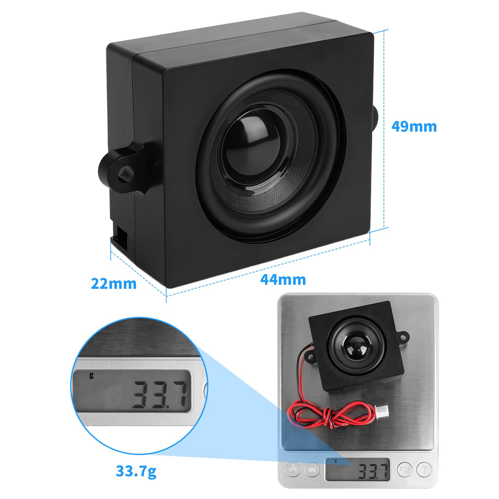 Snapklik.com : 2pcs Speaker 5W 4Ω Single Cavity Mini Speaker Full-Range ...
