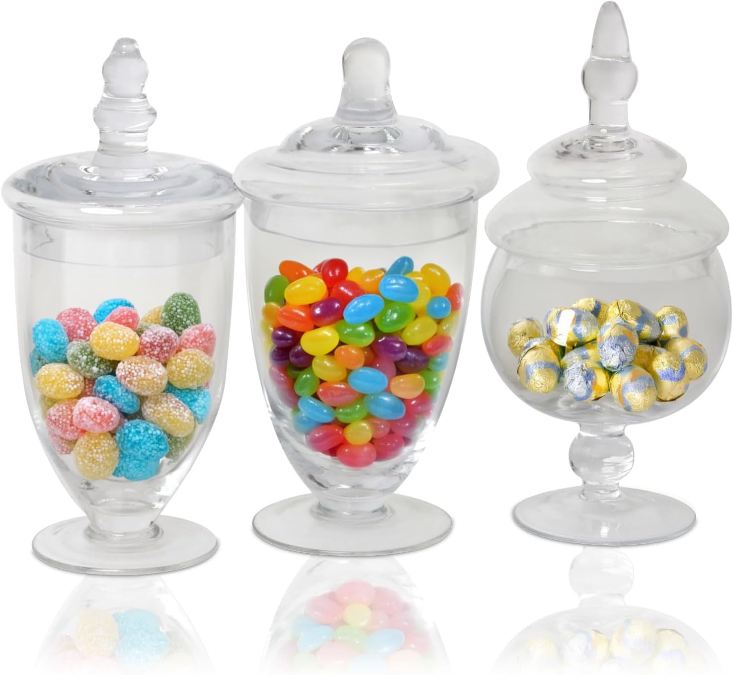 Amazon.com: Mantello Candy Jar Apothecary Jars with Lids- for Candies ...