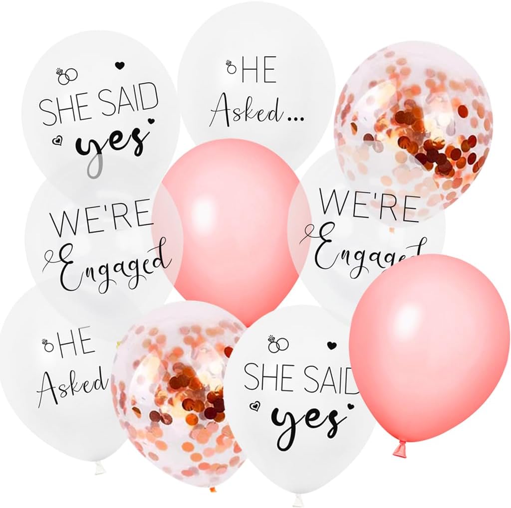 Amazon.com: Engagement Party Balloons HE ASKED,SHE SAID Yes WE'RE ...