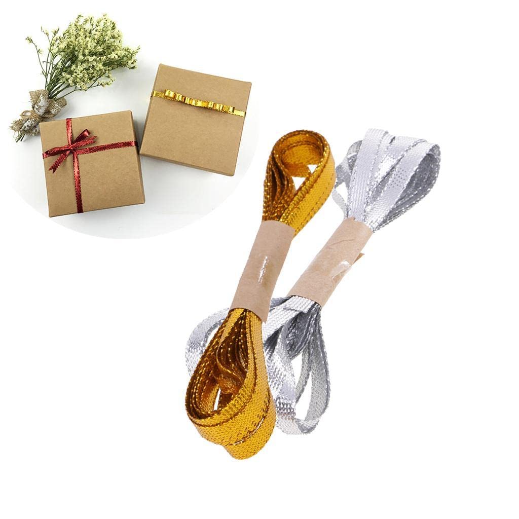 5 Meters 0.6cm Sliver Metallic Glitter Ribbons for Party Home Wedding ...