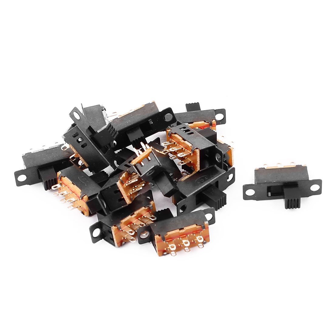 SJT® 15 Pcs 6 Pin 3 Position ON/OFF/ON DPDT Panel Mount Slide Switch DC ...