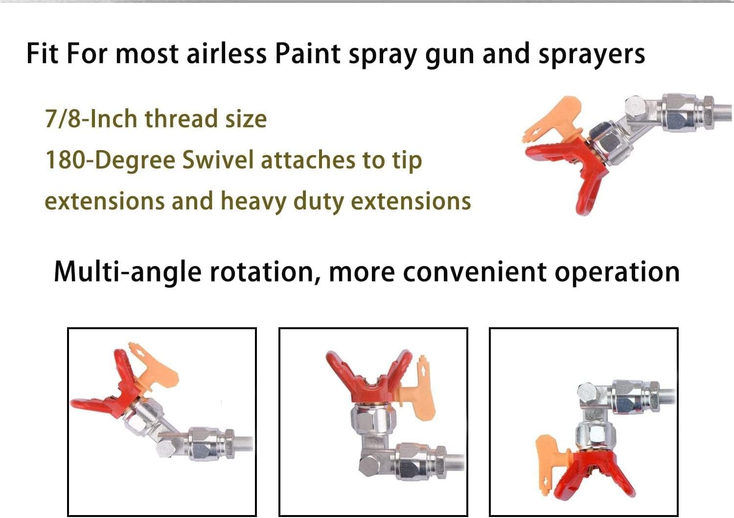 (2 paquetes) 235486 Rosca de 78 pulgadas para pistola de pintura sin ...