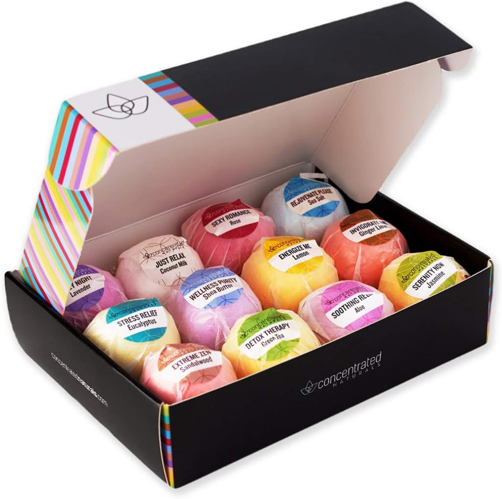 Amazon.com: Bath Bombs for Women Relaxing Bath Bomb Gift Set All ...