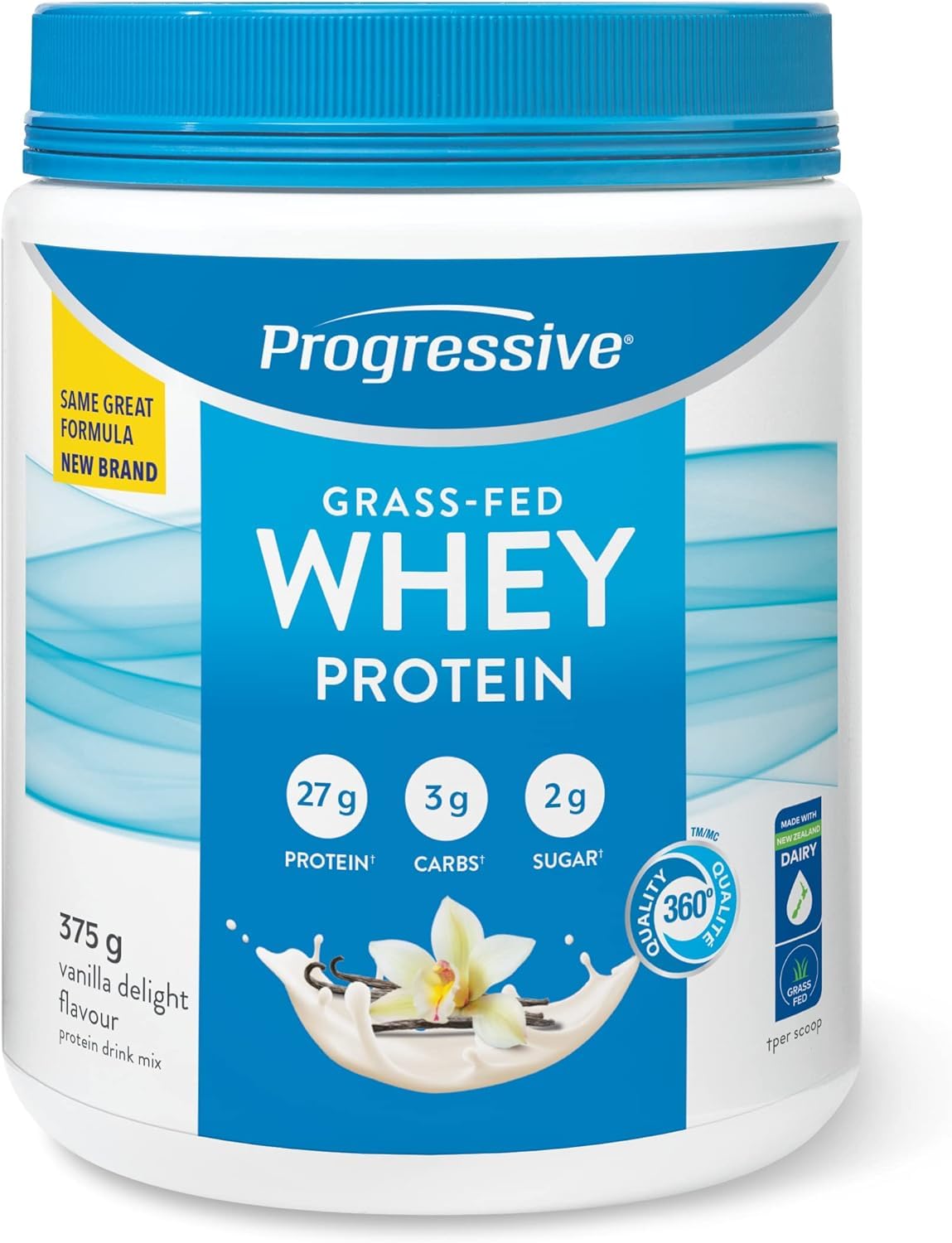 Progressive Grass-Fed 100% Whey Protein Powder- 27g of New Zealand Whey ...
