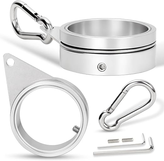 Amazon.com : BONWIN 2" Large Flag Pole Rings, 2 Pcs Aluminum Alloy ...