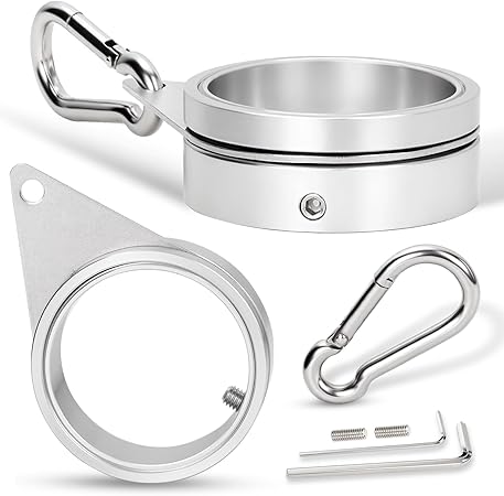 Amazon.com : BONWIN 2" Large Flag Pole Rings, 2 Pcs Aluminum Alloy ...