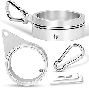 Amazon.com : BONWIN 2" Large Flag Pole Rings, 2 Pcs Aluminum Alloy ...